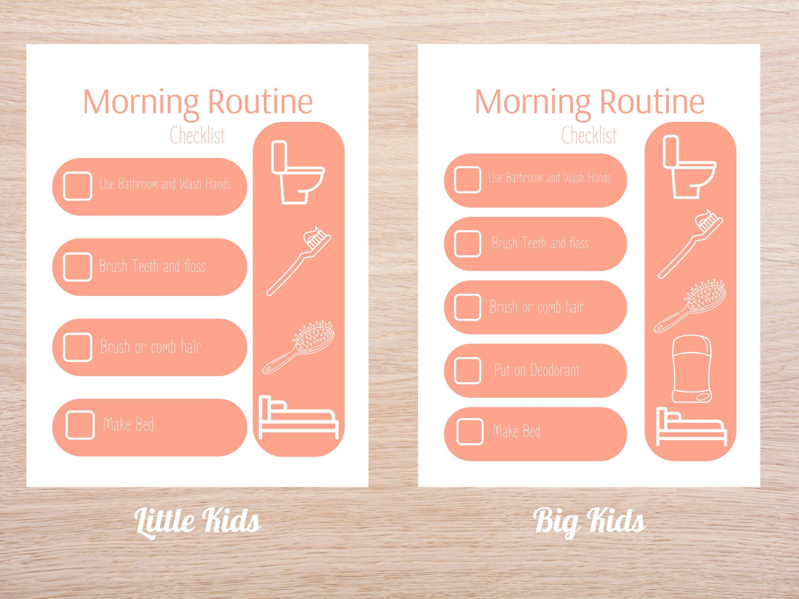 Visual Checklist Bundle- Kids Cleaning List- Preschool Check List ...