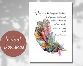 Hope is the Thing With Feathers Six-pack of Emily Dickinson Poetry ...