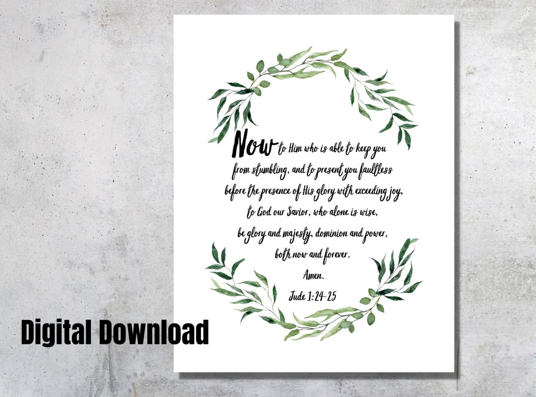 Jude Benediction Print- Scripture Printable Art- Religious Home Art ...