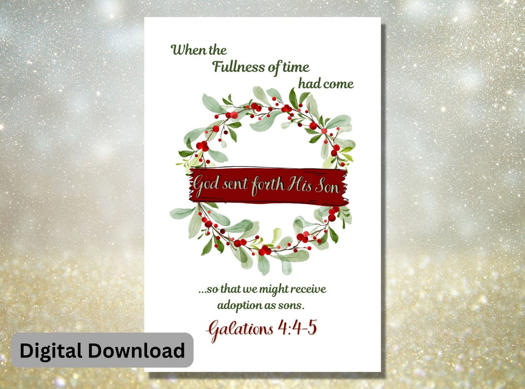 Christmas Scripture Printable- Bible Verse Art- Christian Art ...