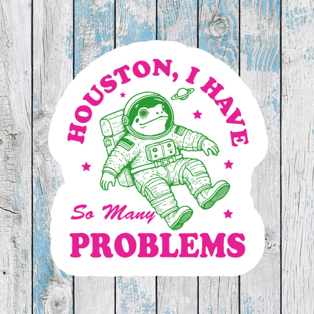 Astronaut Frog Sticker: Funny Sarcastic Decal - Etsy