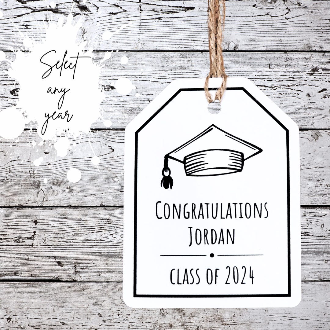 2026 Graduation Party Tags: Mason Jar Centerpieces, Treat Bag Labels - Etsy