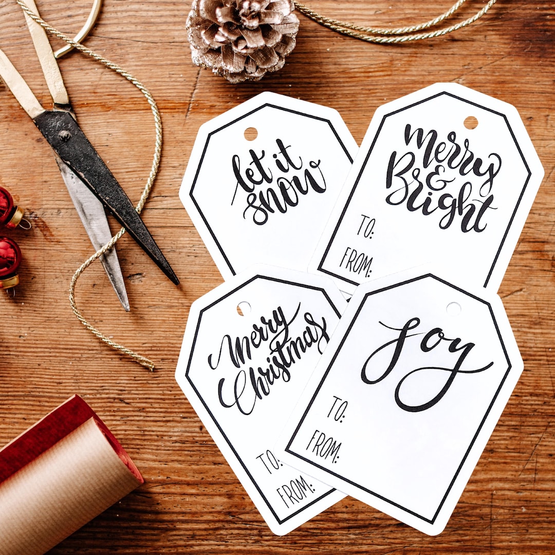 Christmas Tags for Christmas Gift Tags Minimalist Tags Christmas ...