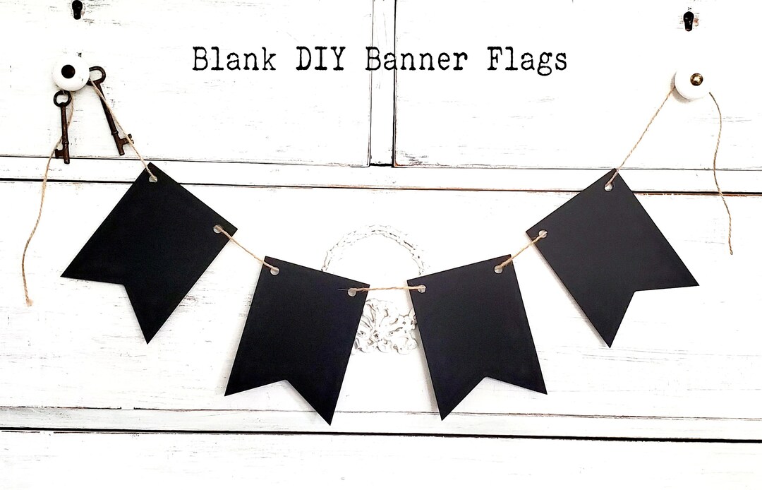 Blank Banner Flags Fishtail Banner Cardstock Flags Diy Party Banner ...