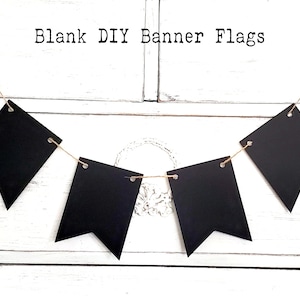 Blank Banner Flags Fishtail Banner Cardstock Flags Diy Party Banner ...