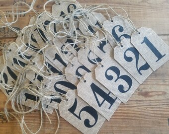 Burlap Table Numbers | Etsy