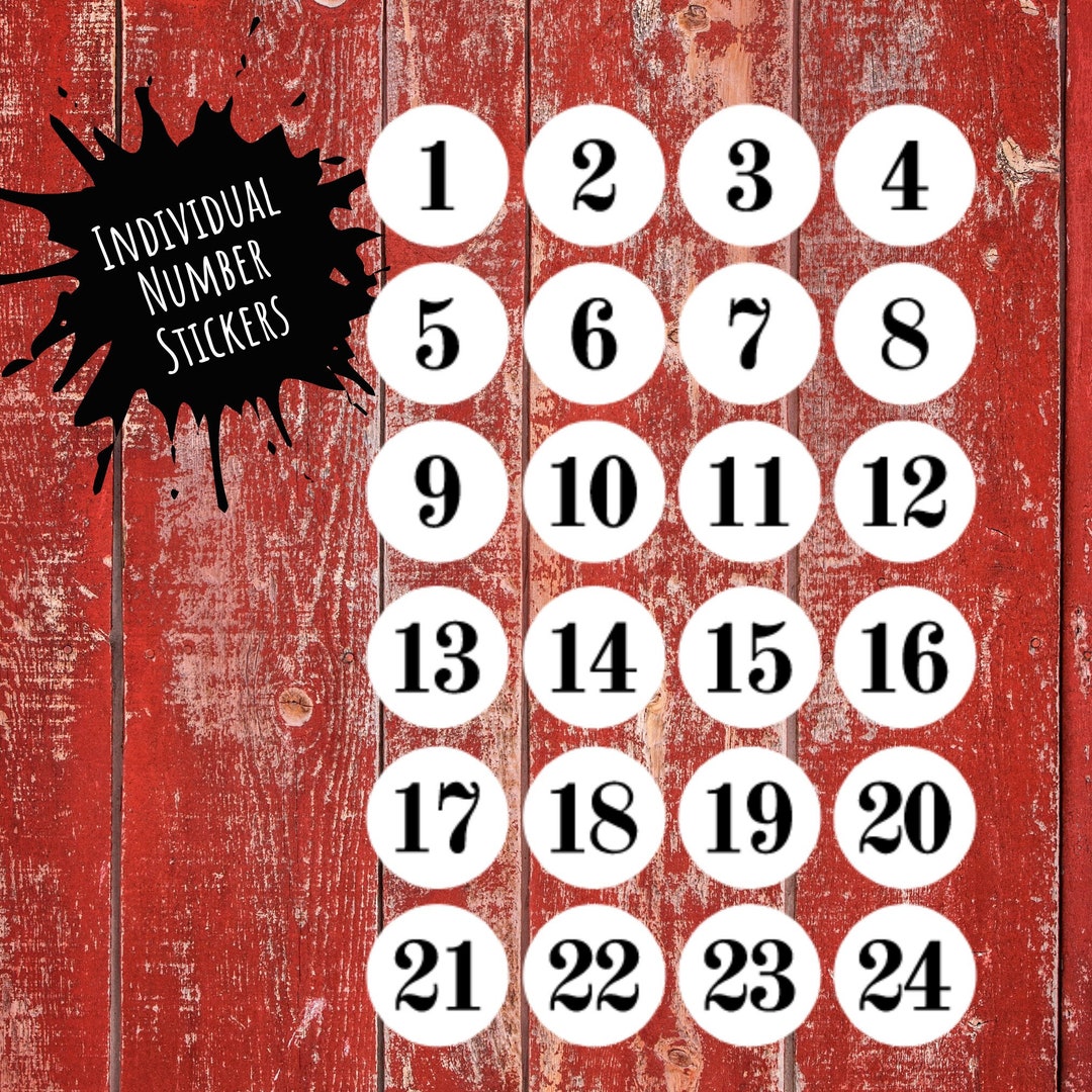 Number Stickers for Mason Jar Tags Number Decals Vintage Inspired ...