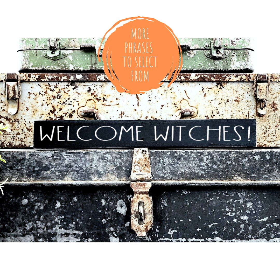 Welcome Witches Signs for Halloween Decorations Trick or Treat Sign for ...