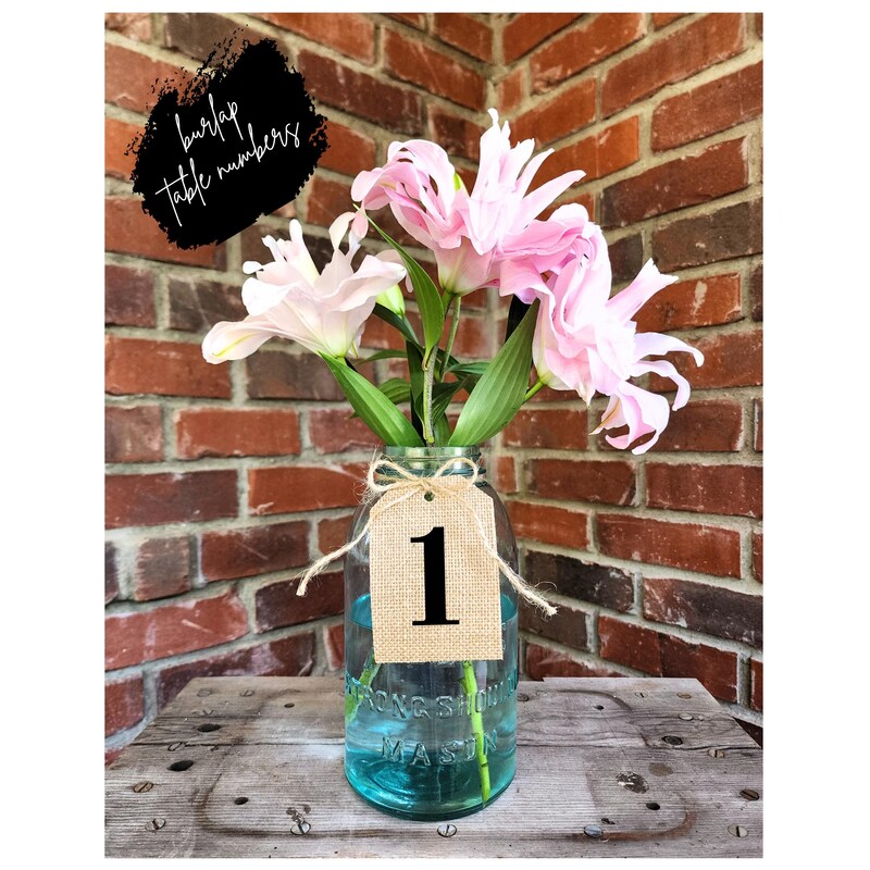 Burlap Table Numbers - Etsy