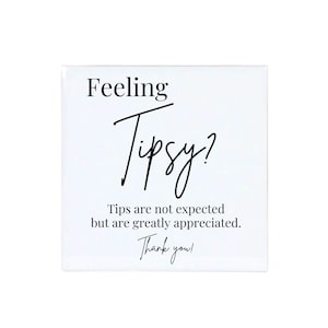 Tip Sign for Bar Sign Bartender Tip Sign for Wedding Tip Sign Tattoo ...