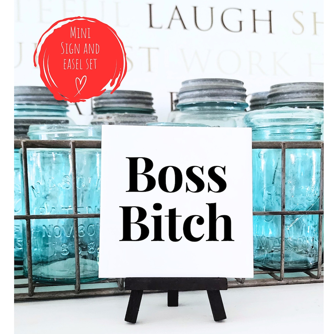 Boss Bitch Sign for Desk Sign for Boss Gifts Funny Boss Gift Miniature ...