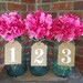 Rustic Burlap Table Numbers, Burlap Numbers, Burlap Tags, Mason Jar Tag ...