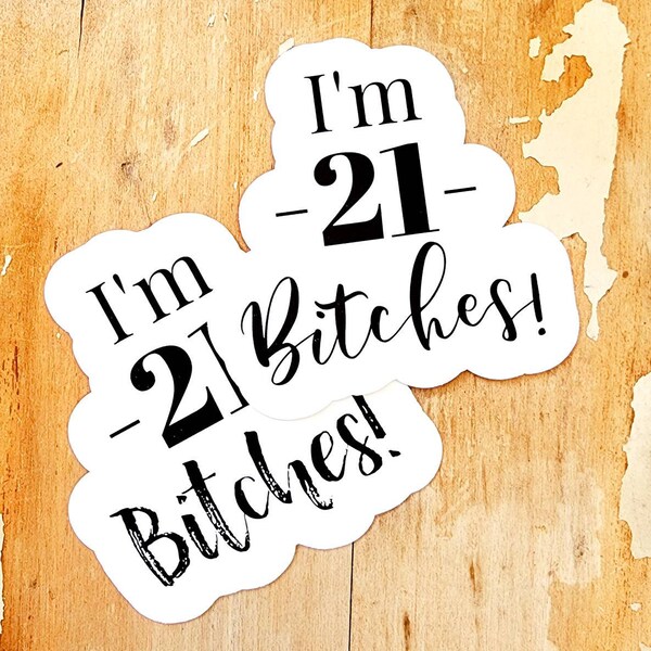 Happy 21st Stickers - Etsy