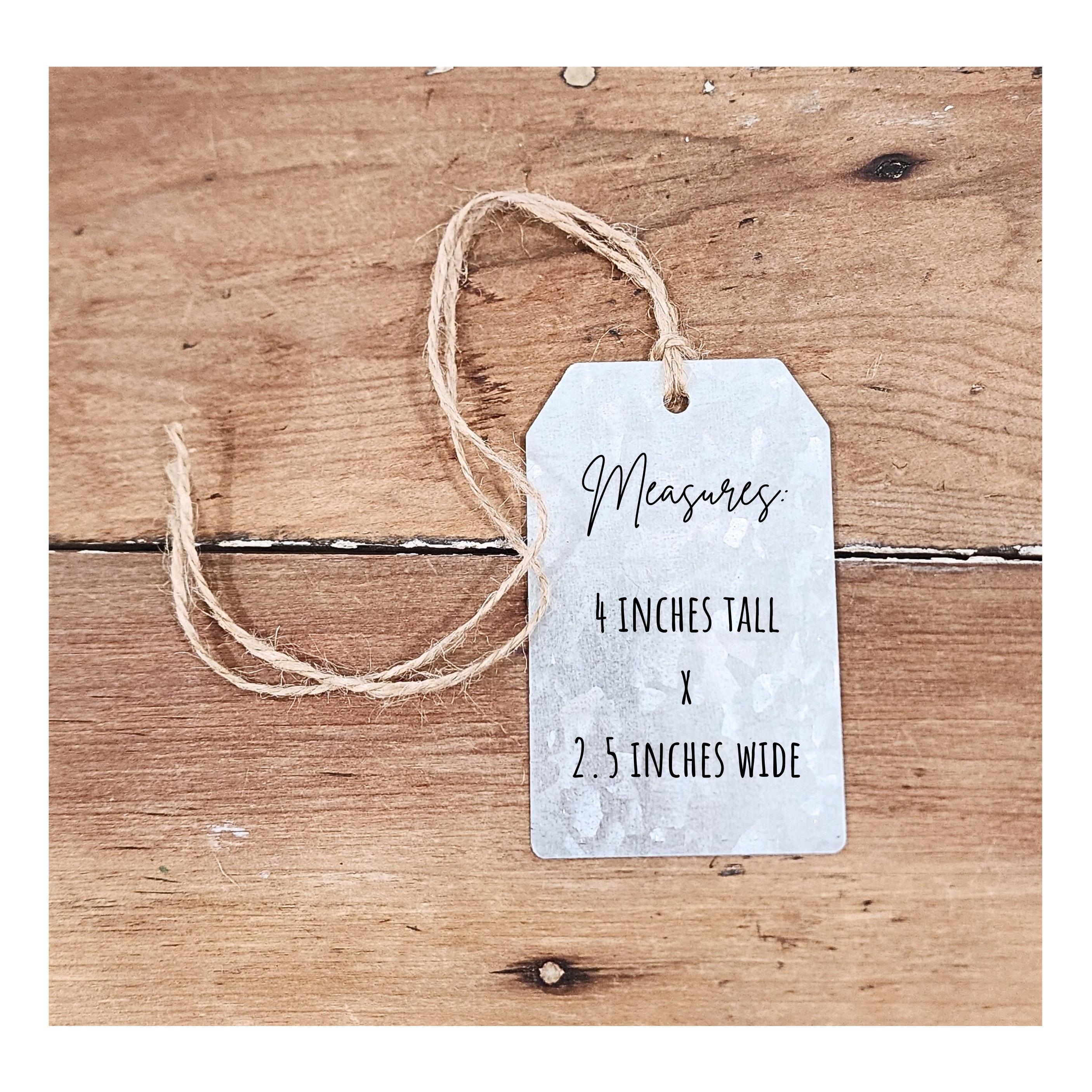 Galvanized Metal Tag With Jute String, DIY Craft Blank - Etsy