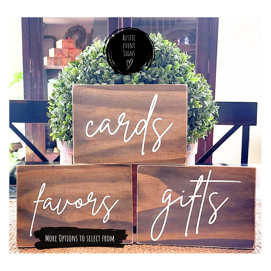 Cards Sign for Wedding Signs Gifts Sign Favors Sign Guest Book Sign ...