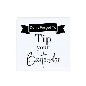 Tip Sign for Bar Sign Bartender Tip Sign for Wedding Tip Sign Tattoo ...