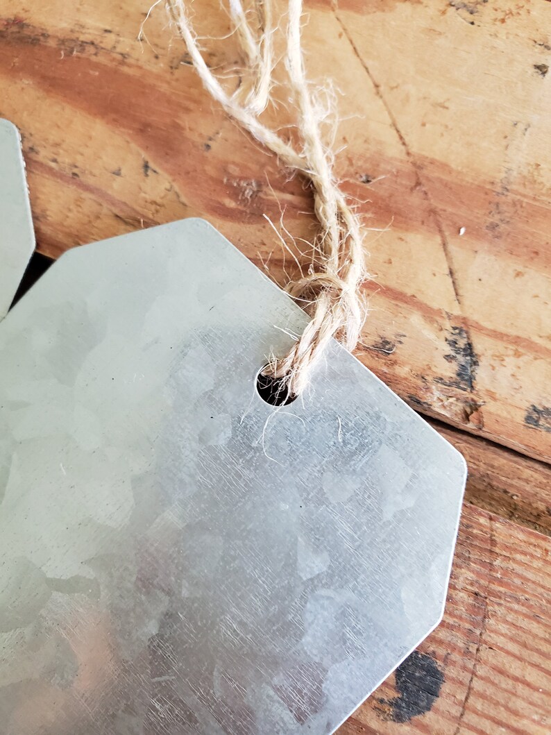 Galvanized Metal Tag Metal Label Metal Blanks Industrial Tag - Etsy