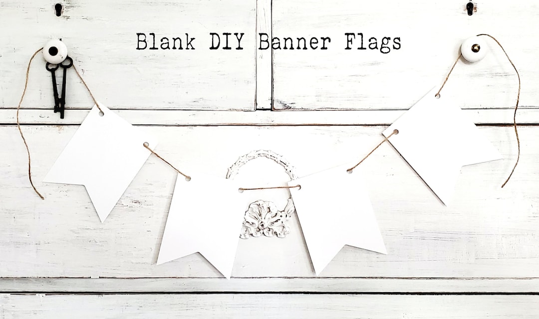 Blank Banner Flags Fishtail Banner Cardstock Flags Diy Party Banner ...