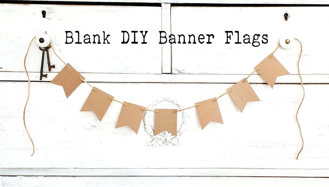 DIY Banner Fishtail Banner Cardstock Flags Diy Party Banner Kraft ...