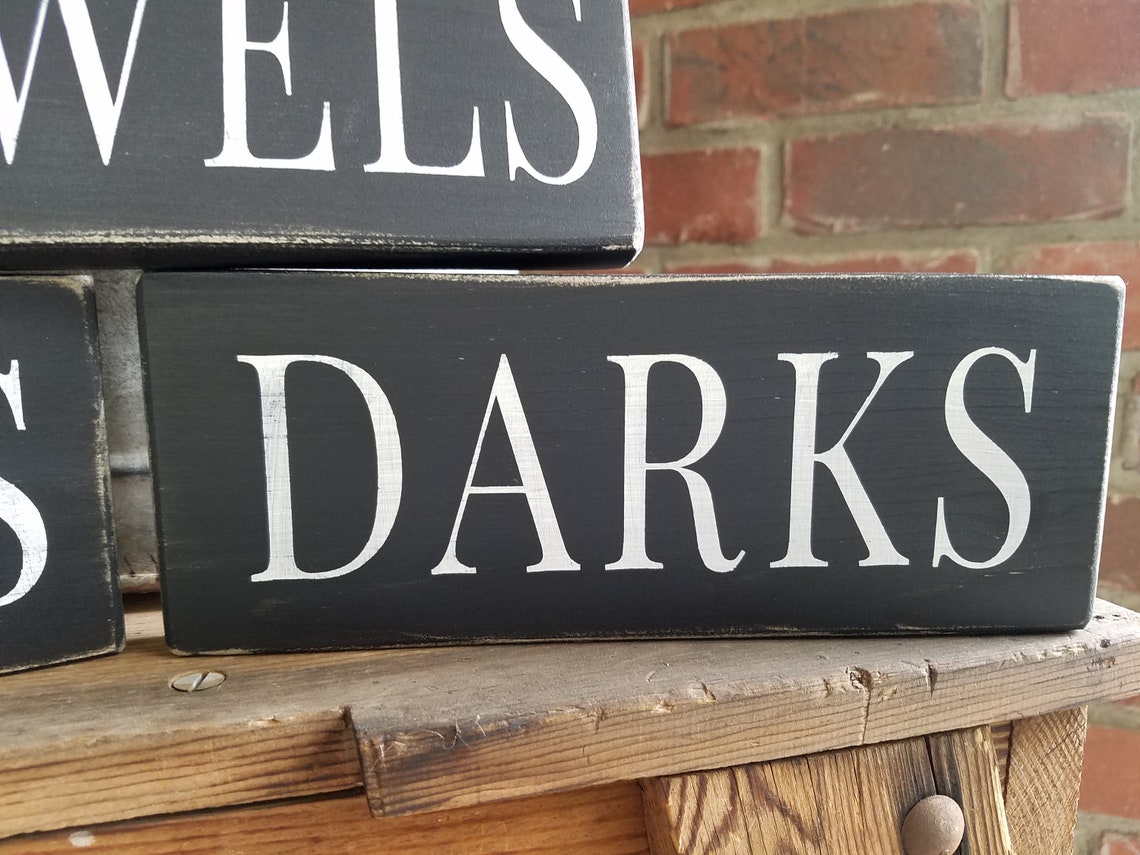 Lights Darks and Towels Sign Set Laundry Sorting Signs. - Etsy
