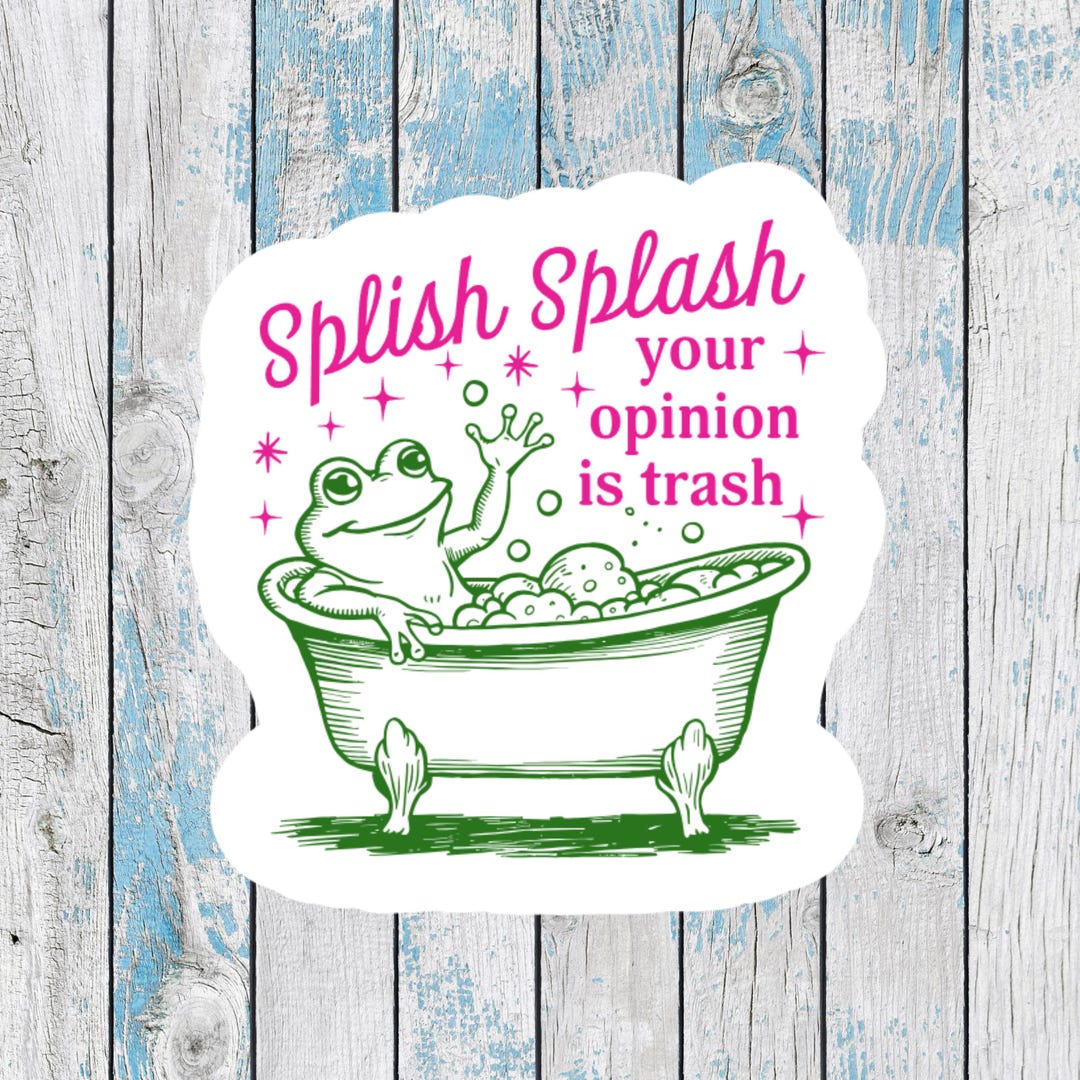 Funny Frog Sticker: Sarcastic Toad Decal for Laptop, Planner - Etsy