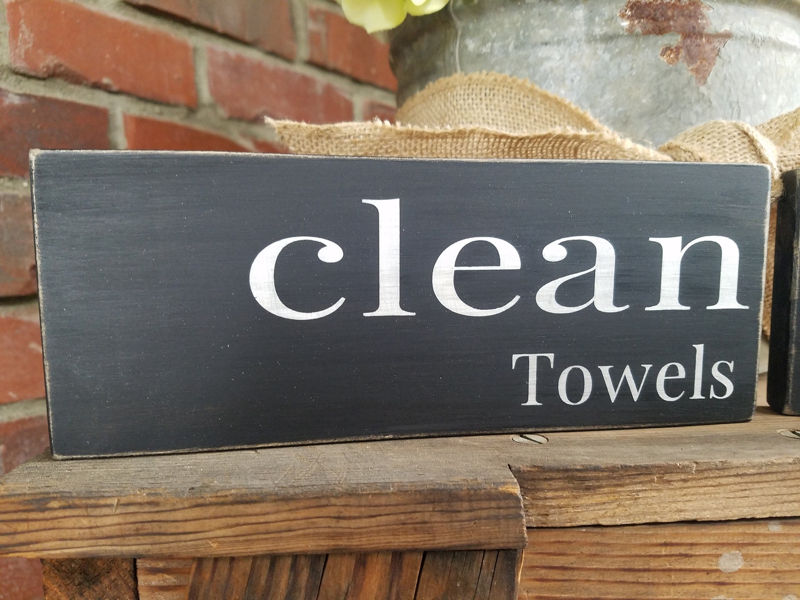 Clean Dirty Towels Wood Sign Set. Clean Towels Sign Dirty - Etsy