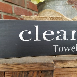 Clean Dirty Towels Wood Sign Set. Clean Towels Sign, Dirty Towels Sign ...