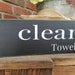 Clean Dirty Towels Wood Sign Set. Clean Towels Sign Dirty - Etsy