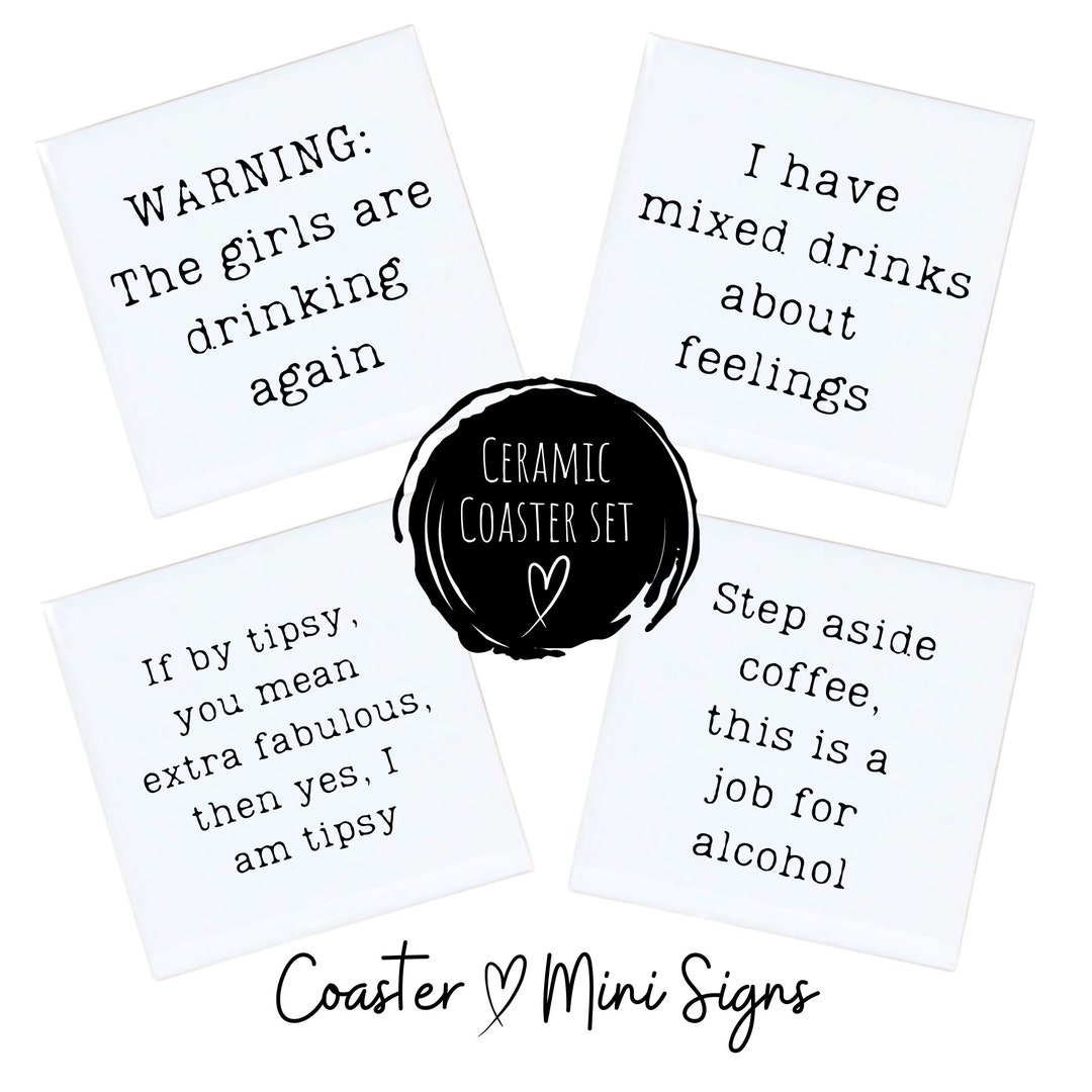 Coasters Friendship Coasters for Women Best Friend Coasters Mini Signs ...