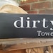 Clean Dirty Towels Wood Sign Set. Clean Towels Sign, Dirty Towels Sign ...