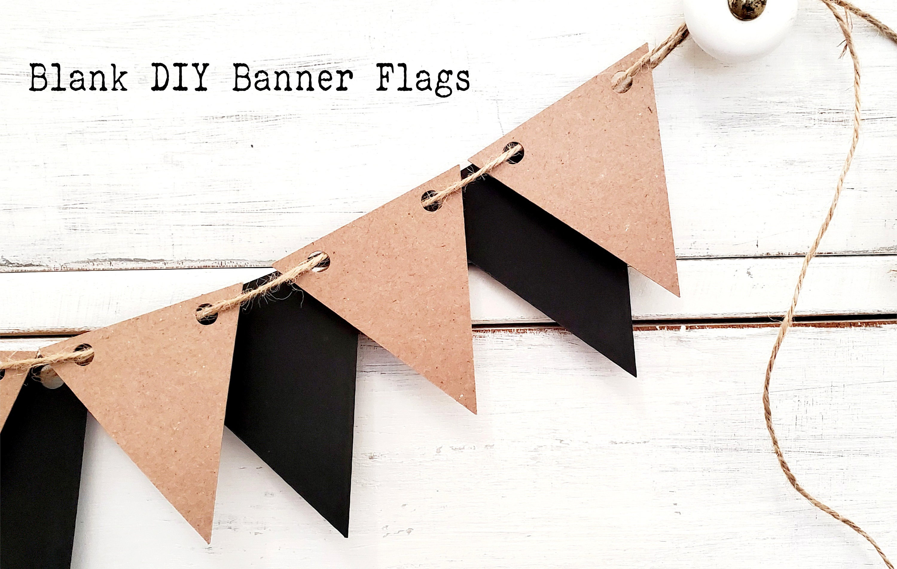 Blank Banner Flags Pennant Banner Cardstock Flags Diy Party - Etsy
