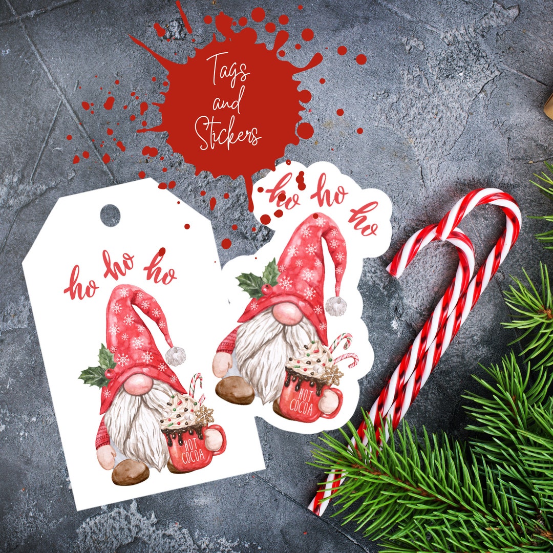 Christmas Tags Gnome Tags for Present Gift Tags Holiday Tags Gnome Gift ...