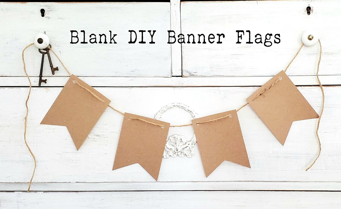 Blank Banner Flags Fishtail Banner Cardstock Flags Diy Party - Etsy