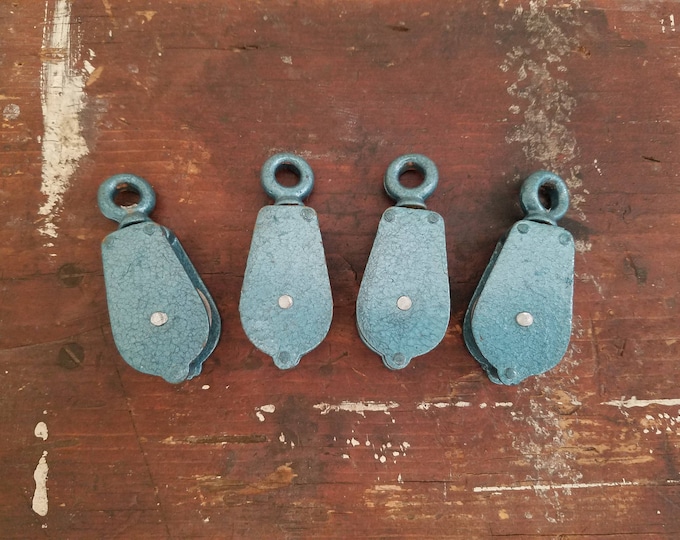 Metal Pulleys. Set of Pulleys, Swivel Pulleys, Small Pulleys, Nautical ...