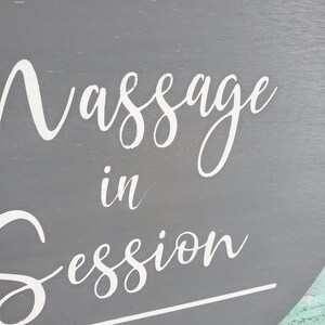 Massage in Session Sign Quiet Please Sign Round Welcome Sign Therapy ...