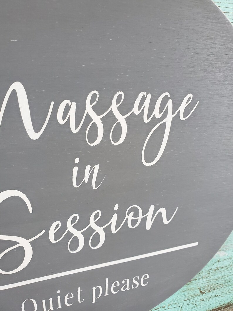 Massage in Session Sign, Rustic Spa Decor, 12" Round - Etsy