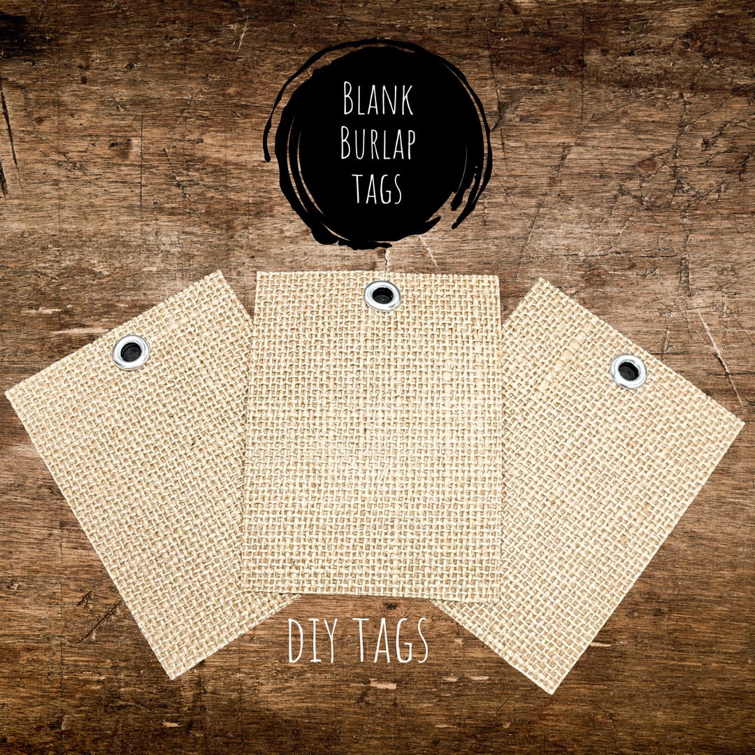 Blank Burlap Tags for Wedding Table Numbers Rustic Tags DIY Tags for ...