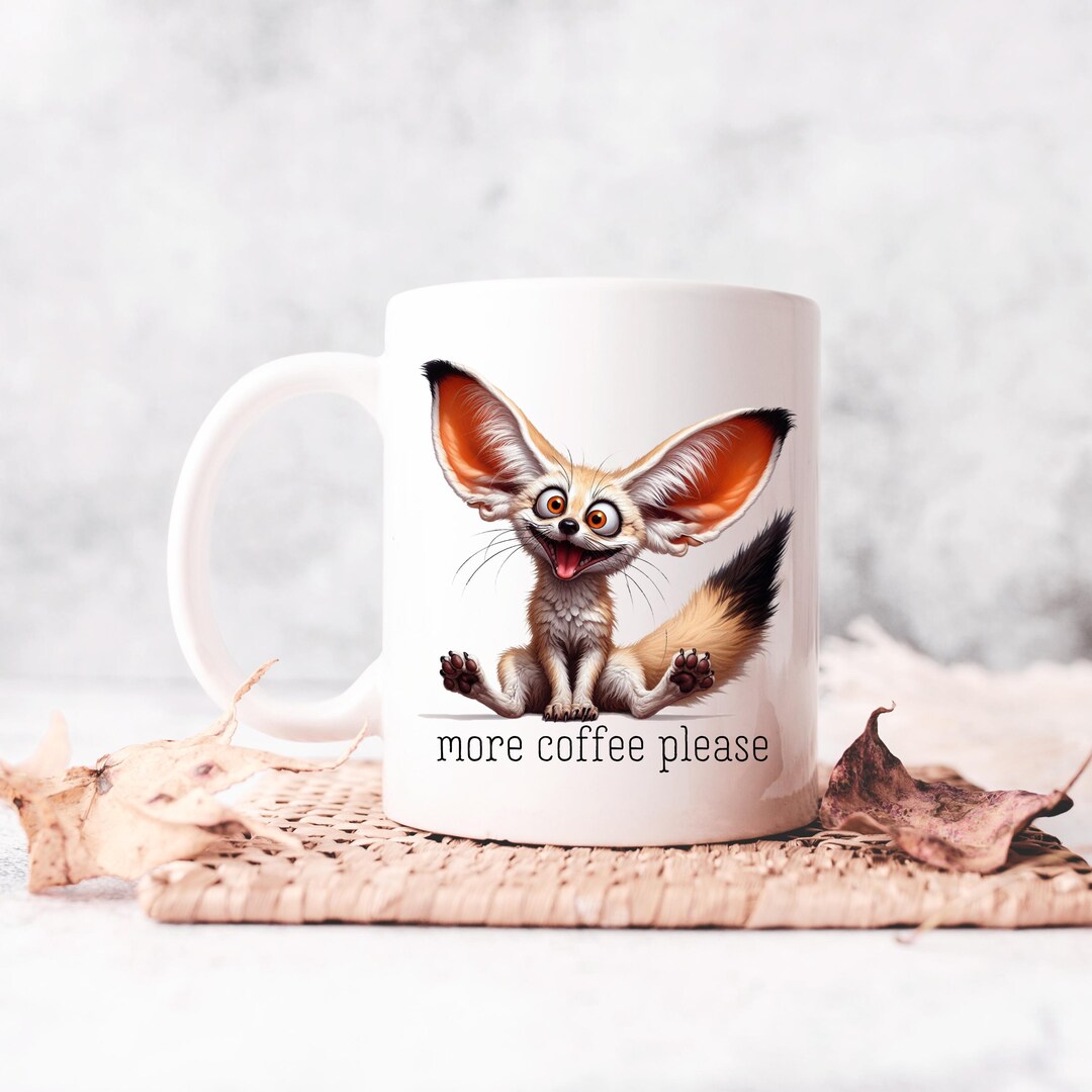 Fennec Fox Mug Funny Fox Mugs Fox Coffee Cup Fennec Fox Gifts for Fox Lover Gift Funny Animal ...