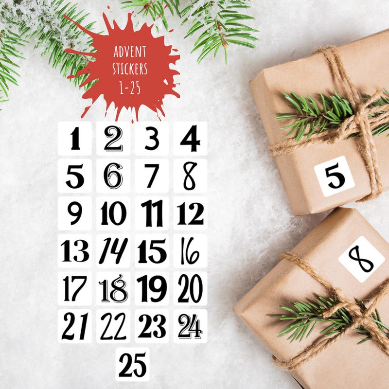 Advent Numbers - Etsy