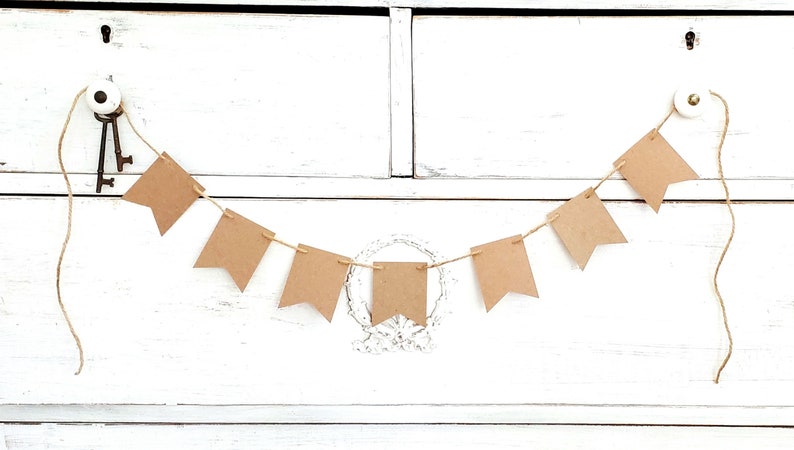 DIY Banner Fishtail Banner Cardstock Flags Diy Party Banner Kraft ...