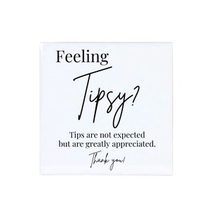 Tip Sign for Bar Sign Bartender Tip Sign for Wedding Tip Sign Tattoo ...