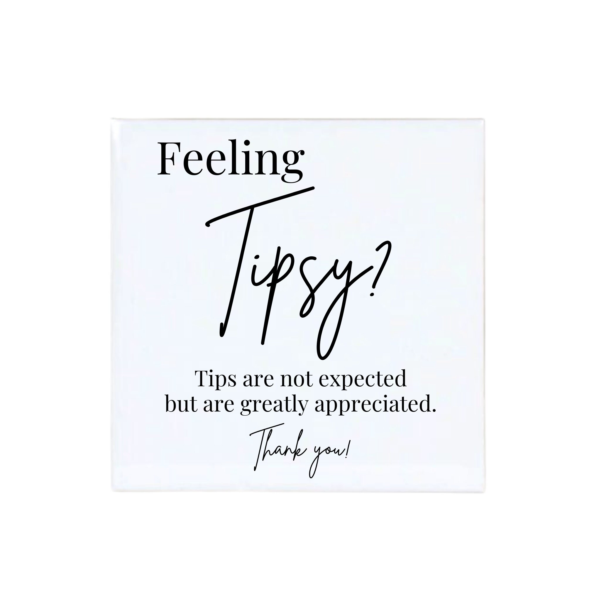Tip Sign for Bar Sign Bartender Tip Sign for Wedding Tip Sign Tattoo ...