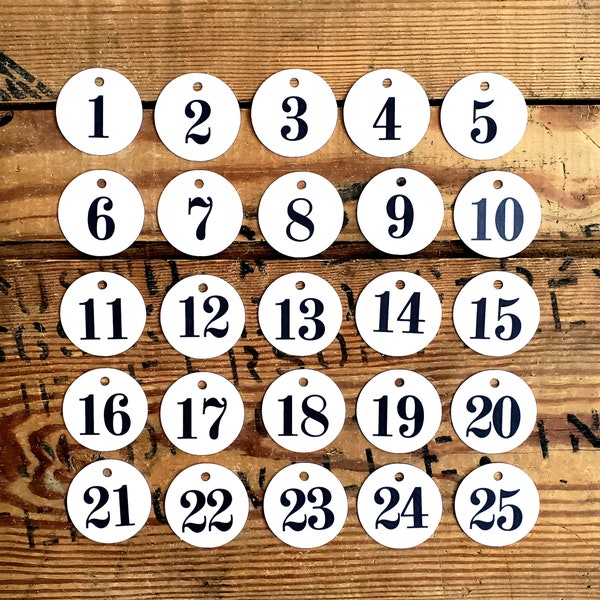 Advent Numbers - Etsy
