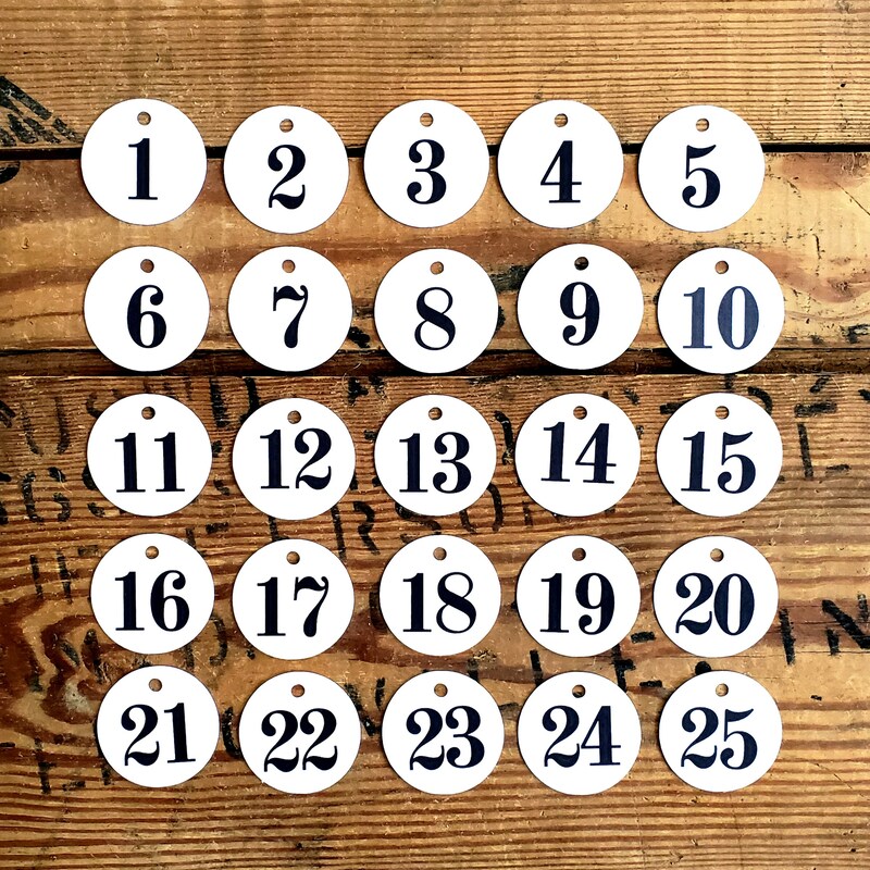 Number Tags - Etsy