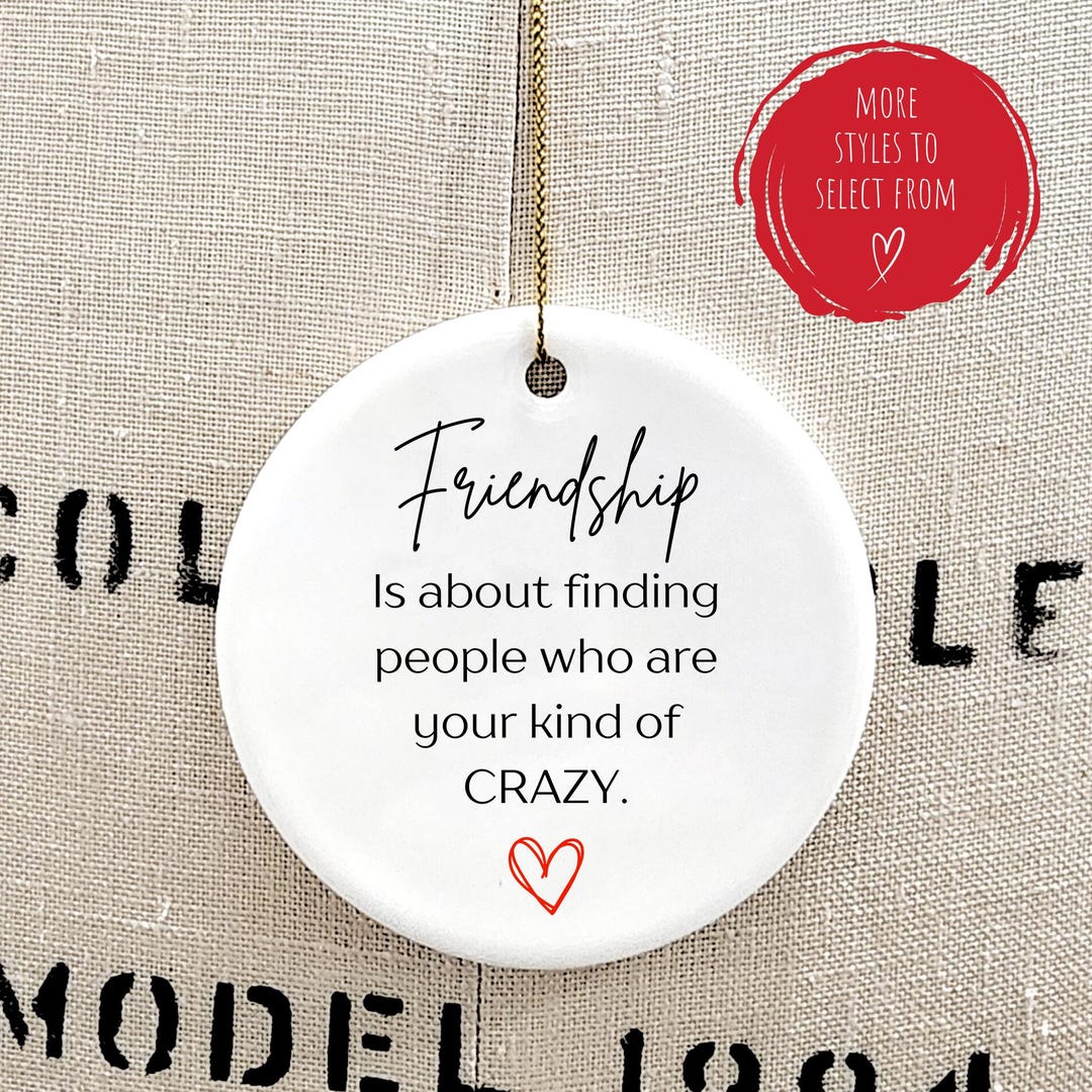 Friendship Ornament, Best Friend Christmas Bauble, Rearview Mirror ...