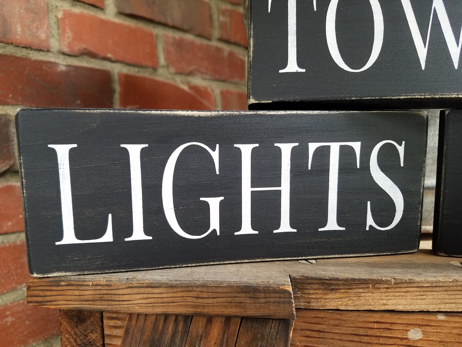Rustic Laundry Room Wood Sign Set, Lights Darks Towels - Etsy