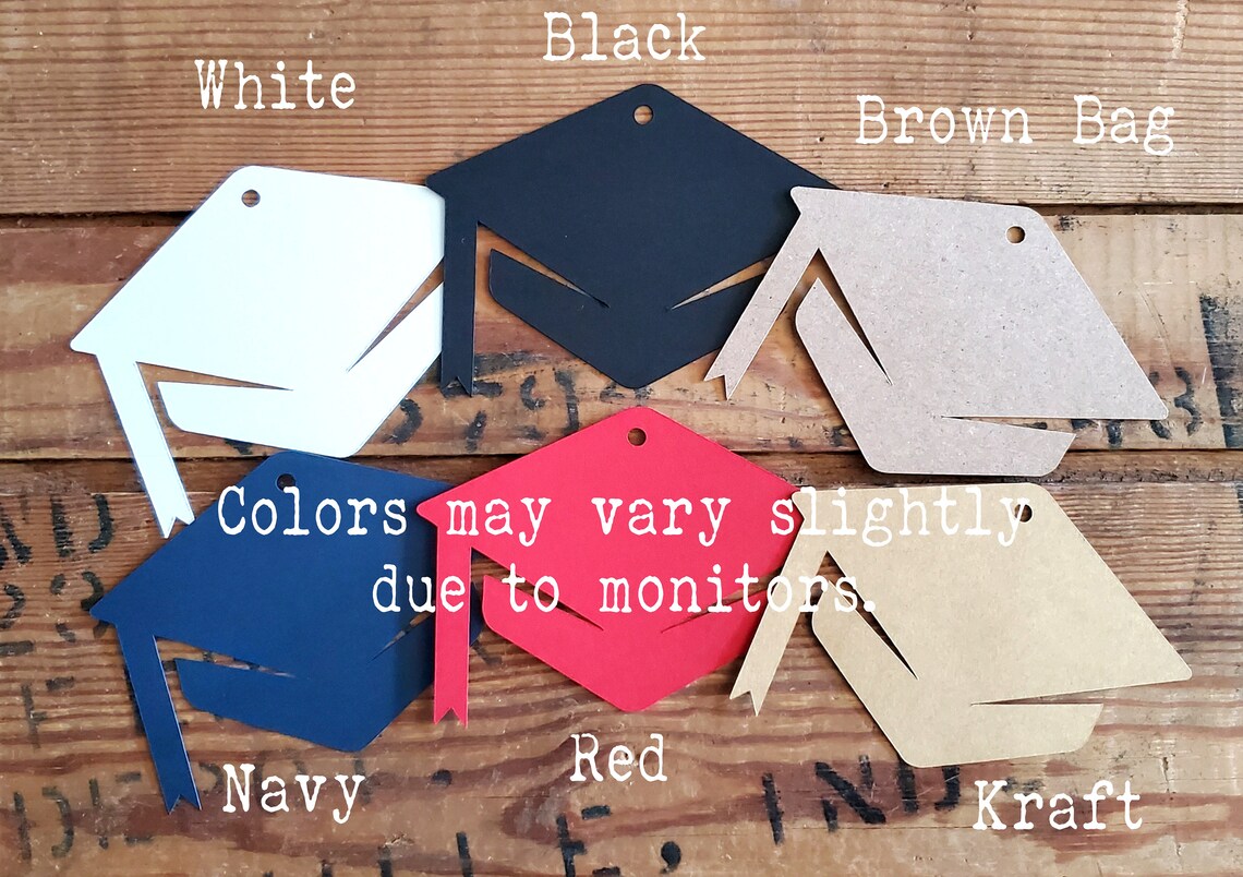 Graduation Cap Tags Grad Cap Die Cuts Graduation Cut Outs - Etsy