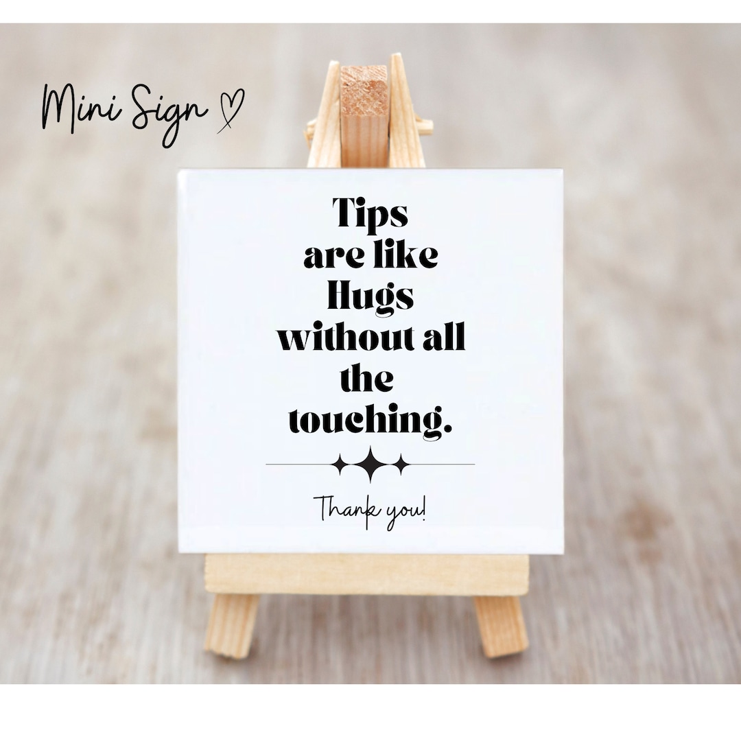 Tip Sign for Bar Sign Bartender Tip Sign for Wedding Tip Sign - Etsy