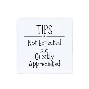 Tip Sign for Bar Sign Bartender Tip Sign for Wedding Tip Sign Tattoo ...