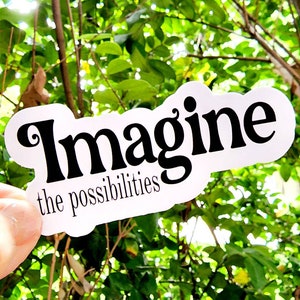 Imagine Sticker for Graduation Stickers for Laptop Decals for Water ...